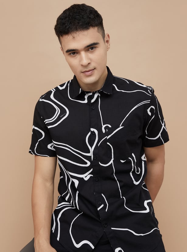 Buy CODE Printed Regular Fit Shirt from CODE at just INR 1499.0