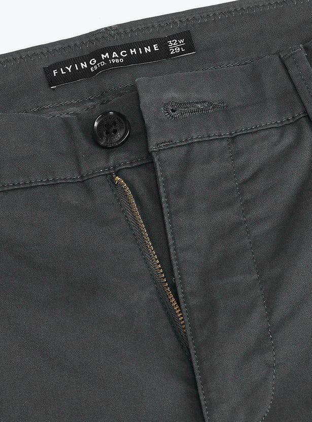 Buy FLYING MACHINE Solid Slash Chinos (Slim Tapered) from Flying ...