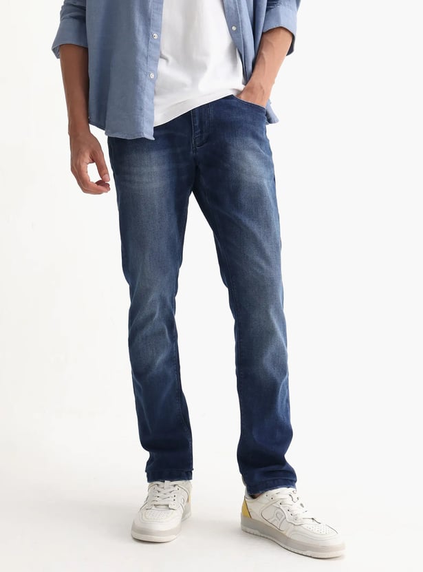 Buy RARE RABBIT Stonewashed Slim Fit Jeans from Rare Rabbit at just INR ...