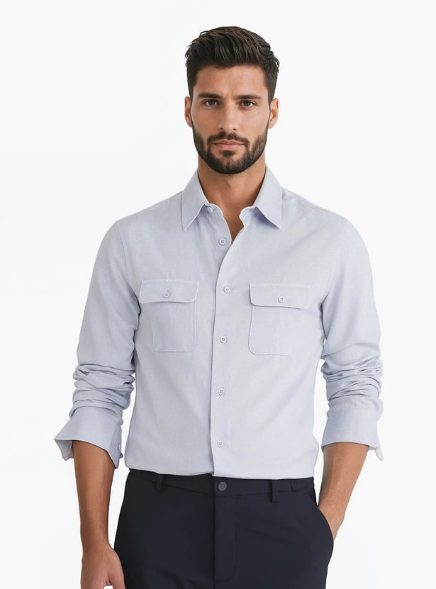 Buy RARE RABBIT Solid Regular Fit Shirt from Rare Rabbit at just INR 3499.0