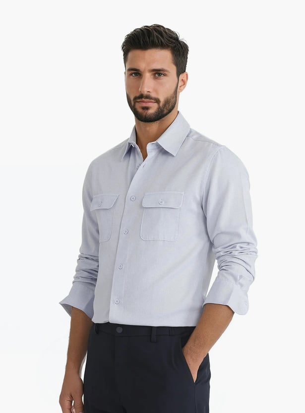 Buy RARE RABBIT Solid Regular Fit Shirt from Rare Rabbit at just INR 3499.0