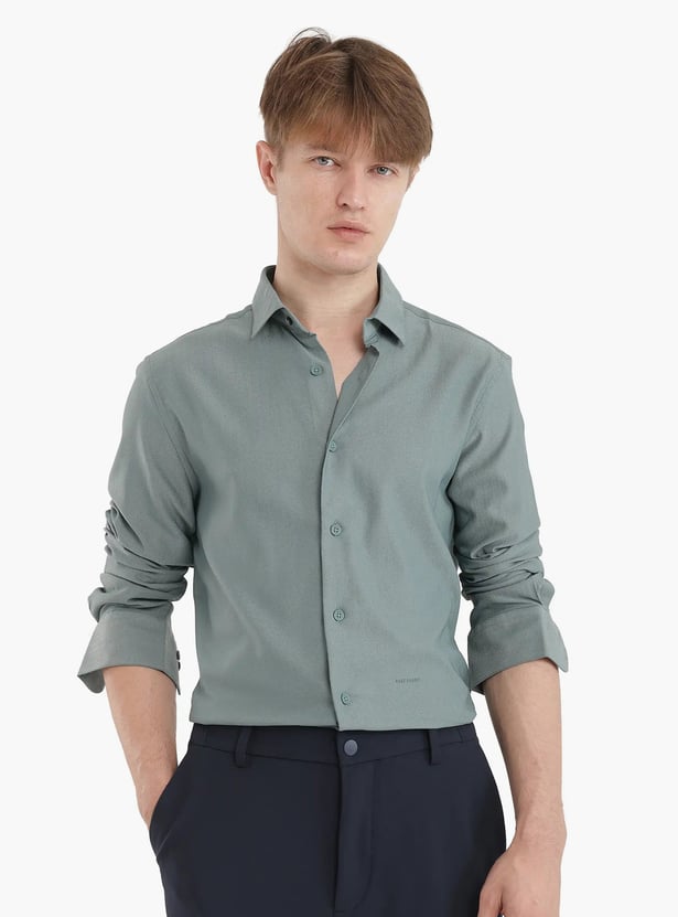 Buy RARE RABBIT Herringbone Regular Fit Shirt from Rare Rabbit at just ...