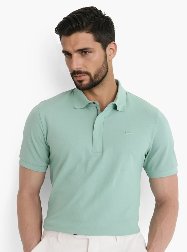 Buy RARE RABBIT Solid Regular Fit Polo T-shirt from Rare Rabbit at just ...