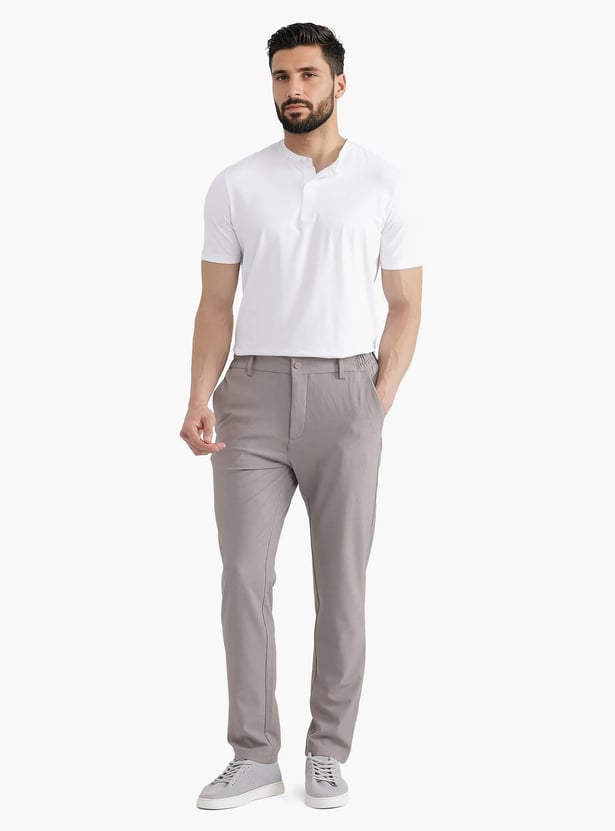 Buy RARE RABBIT Solid Regular Fit Trousers from Rare Rabbit at just INR ...