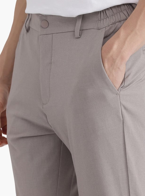 Buy RARE RABBIT Solid Regular Fit Trousers from Rare Rabbit at just INR ...