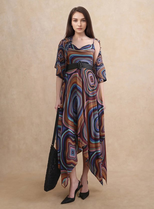 Buy RAREISM Abstract Print Asymmetric Dress from Rareism at just INR 5499.0