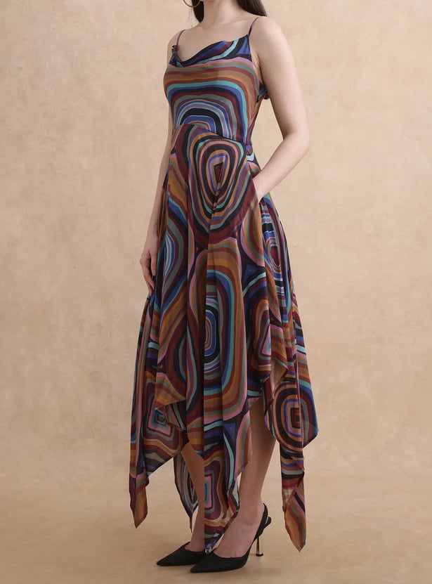 Buy RAREISM Abstract Print Asymmetric Dress from Rareism at just INR 5499.0