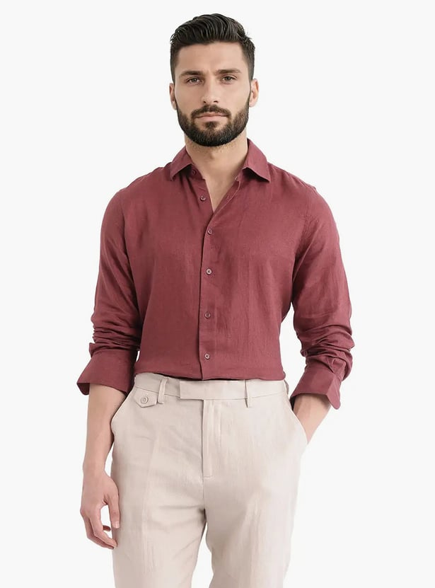 Buy RARE RABBIT Solid Regular Fit Shirt from Rare Rabbit at just INR 4499.0