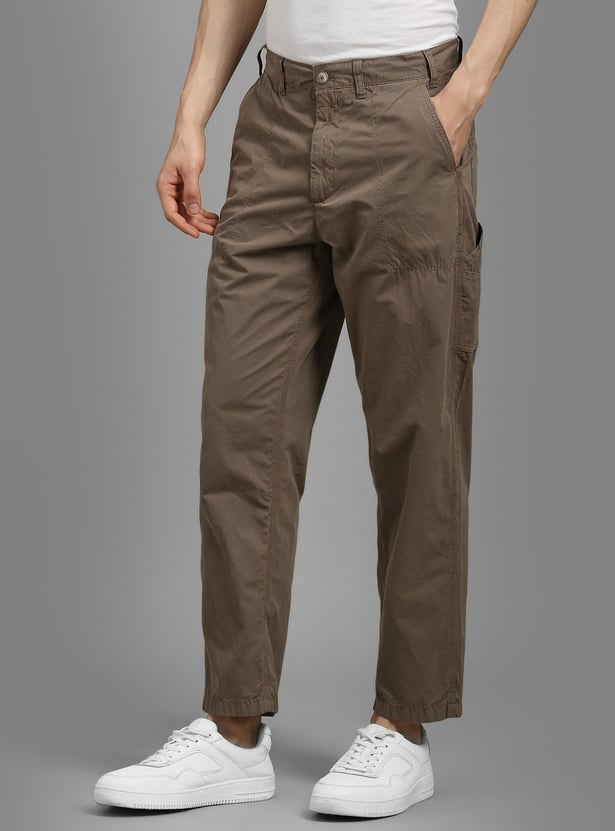 Buy LP JEANS Solid Slim Straight Casual Trousers from LP Jeans at just ...