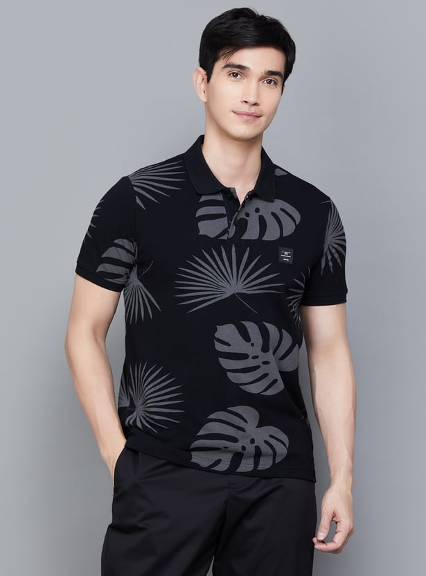 Buy FLYING MACHINE Tropical Print Polo T-shirt from Flying Machine at ...