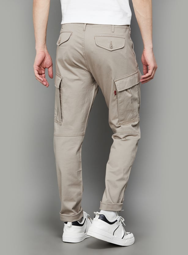 Buy LEVI'S Solid Regular Fit Cargos from Levi's at just INR 3889.0