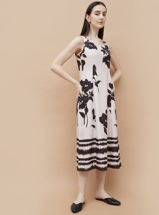 Buy CODE Floral Print A-line Dress from CODE at just INR 2199.0