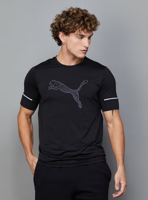Buy PUMA Logo Print Sports T-shirt from PUMA at just INR 2499.0