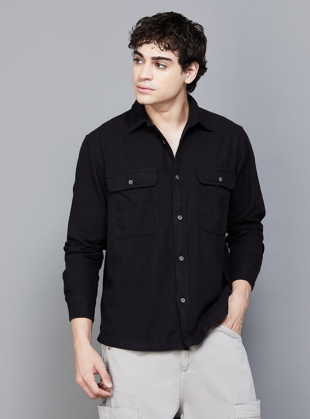 Buy FLYING MACHINE Solid Regular Fit Shirt from Flying Machine at just ...