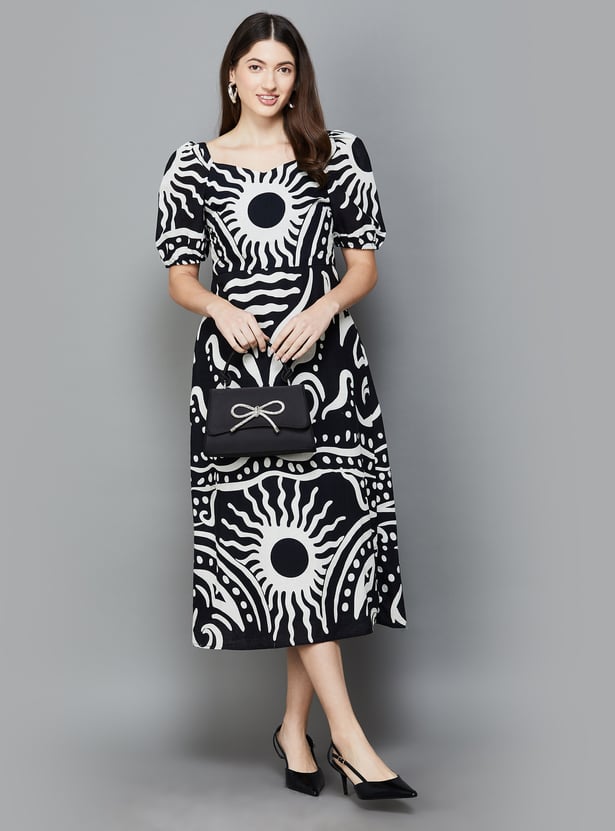 Buy VERO MODA Printed Midi Dress from Vero Moda at just INR 4499.0