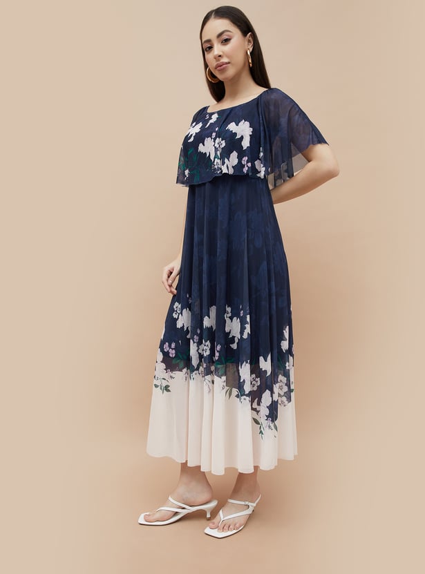 Buy CODE Floral Print Capelet Dress from CODE at just INR 2499.0