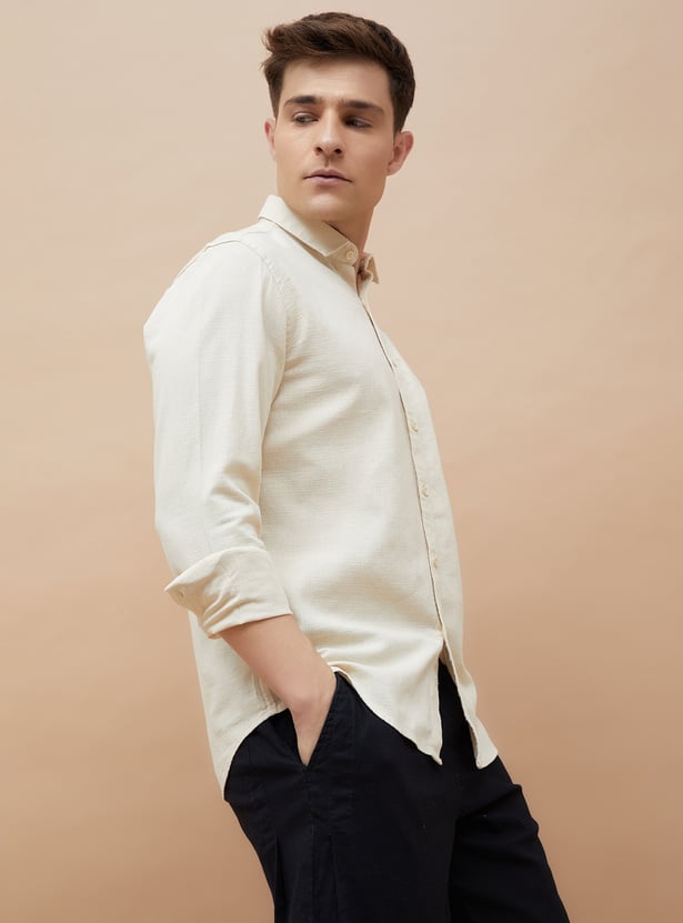 Buy CODE UNWIND Solid Regular Fit Shirt from Code Unwind at just INR 1499.0