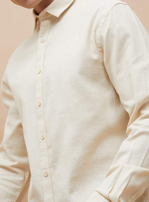 Buy CODE UNWIND Solid Regular Fit Shirt from Code Unwind at just INR 1499.0