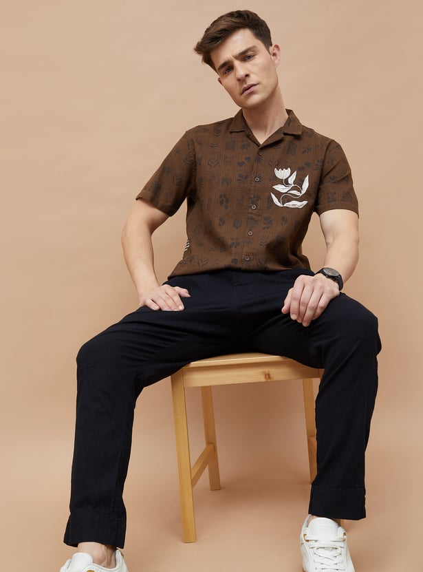 Buy CODE UNWIND Embroidered Regular Fit Shirt from Code Unwind at just ...