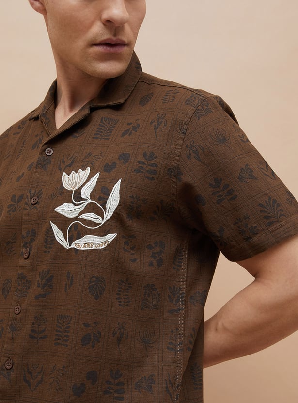 Buy CODE UNWIND Embroidered Regular Fit Shirt from Code Unwind at just ...