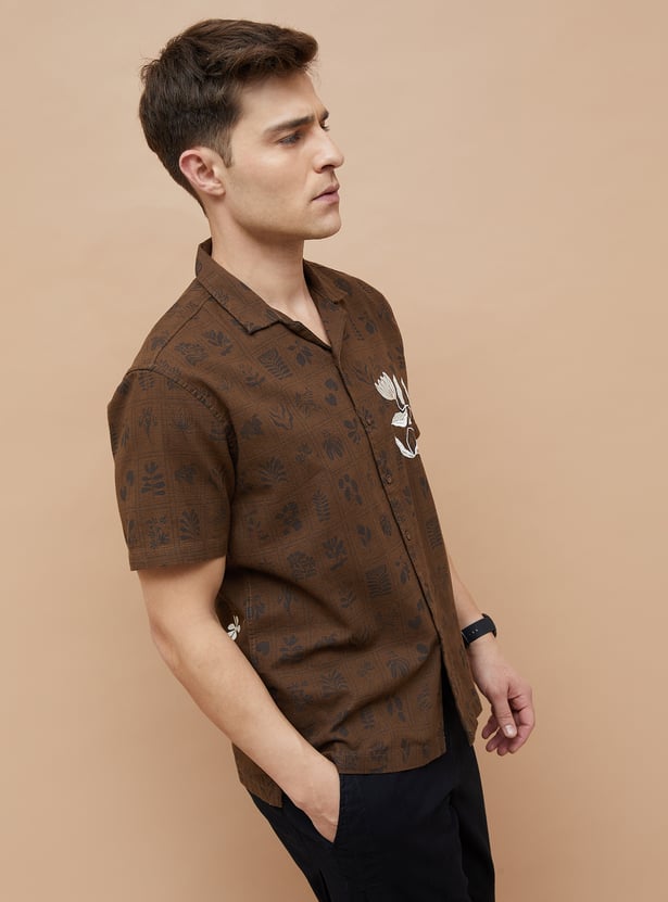 Buy CODE UNWIND Embroidered Regular Fit Shirt from Code Unwind at just ...