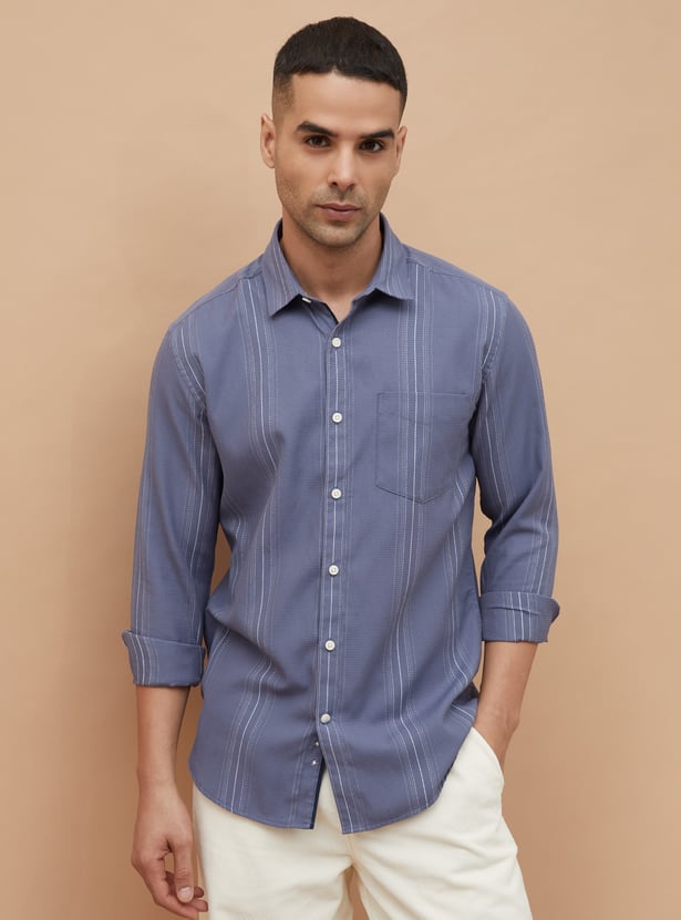 Buy CODE Striped Slim Fit Shirt from CODE at just INR 1499.0