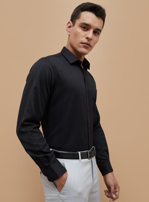 Buy CODE Chevron Patterned Slim Fit Formal Shirt from CODE at just INR ...