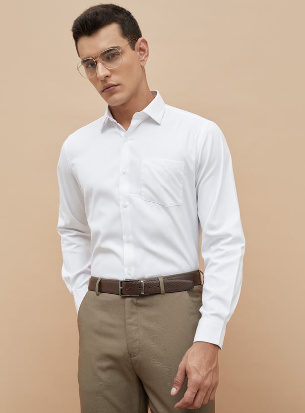 Buy CODE Chevron Patterned Slim Fit Formal Shirt from CODE at just INR ...