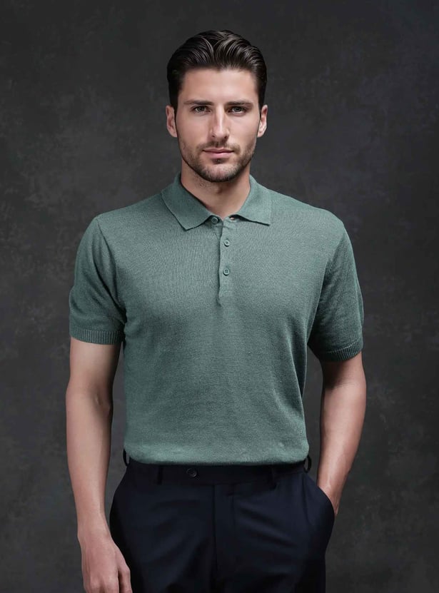 Buy RARE RABBIT Knitted Polo T-shirt from Rare Rabbit at just INR 3699.0