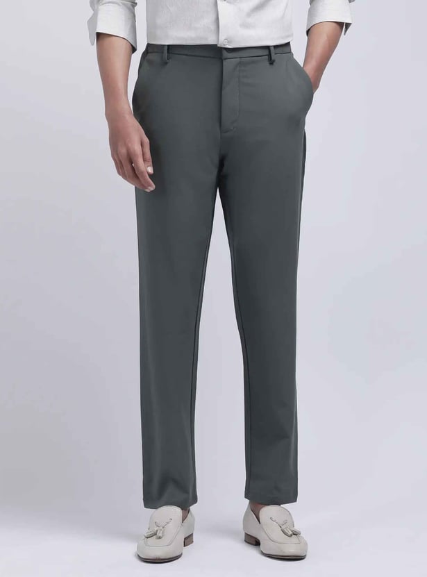 Buy RARE RABBIT Solid Regular Fit Trouser from Rare Rabbit at just INR ...