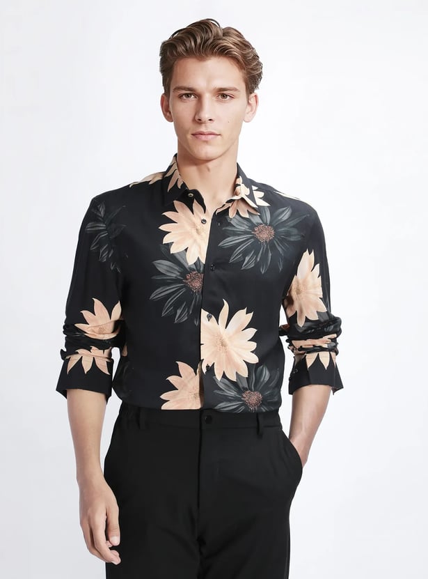 Buy RARE RABBIT Floral Print Regular Shirt from Rare Rabbit at just INR ...
