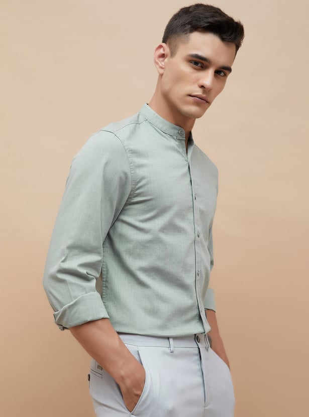 Buy CODE UNWIND Solid Regular Fit Shirt from Code Unwind at just INR 999.0