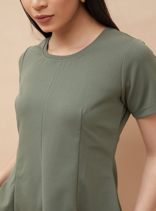 Buy CODE CLASSIC Pleated Top with Flared Hem from Code Classic at just ...