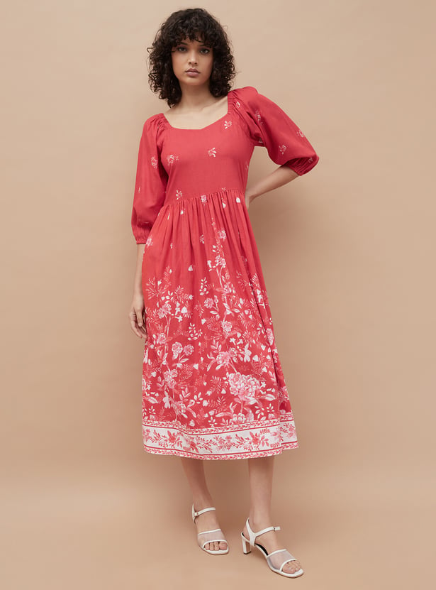 Buy COLOUR ME Floral Print Midi Dress from Colour Me by Melange at just ...
