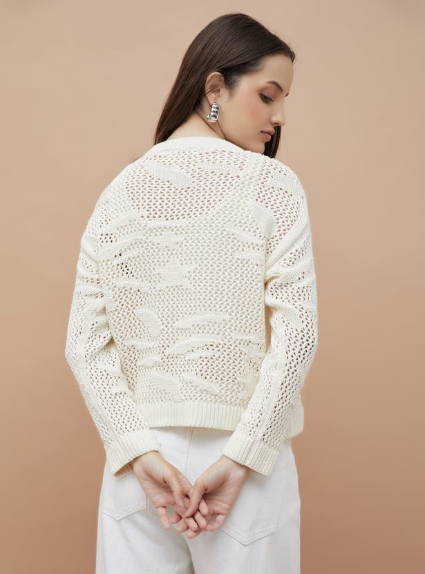 Buy GINGER Open Knit Sweater from Ginger at just INR 1499.0