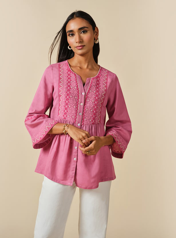Buy GLOBAL DESI Embroidered Tunic from Global Desi at just INR 2290.0