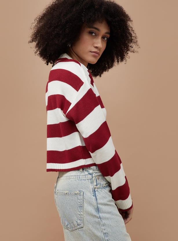 Buy GINGER Striped Sweater from Ginger at just INR 999.0