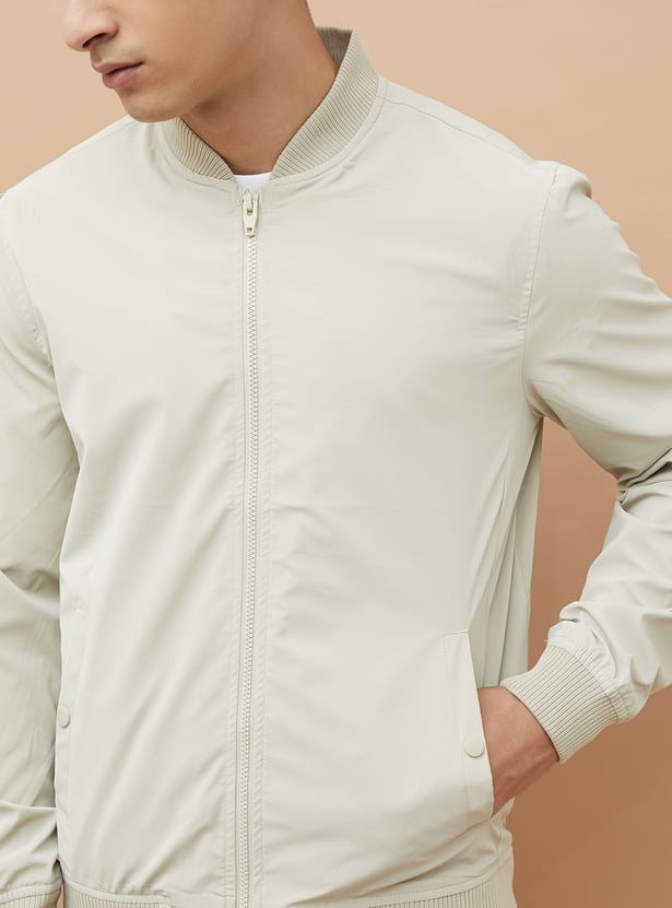 Buy FAME FOREVER Solid Bomber Jacket from Fame Forever at just INR 2499.0