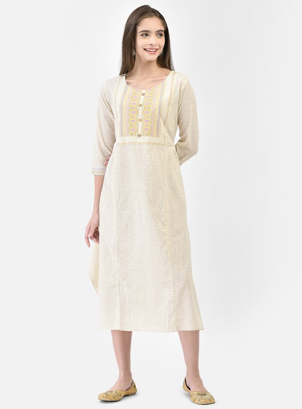 Buy SPAN Printed A-line Dress from Span at just INR 1699.0