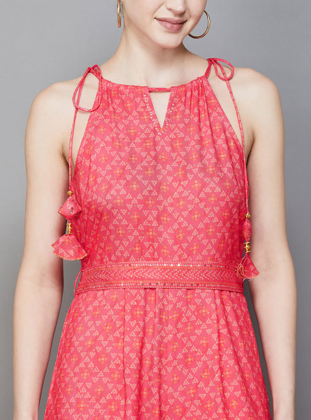 Buy GLOBAL DESI Bandhani Print Jumpsuit from Global Desi at just INR 5590.0