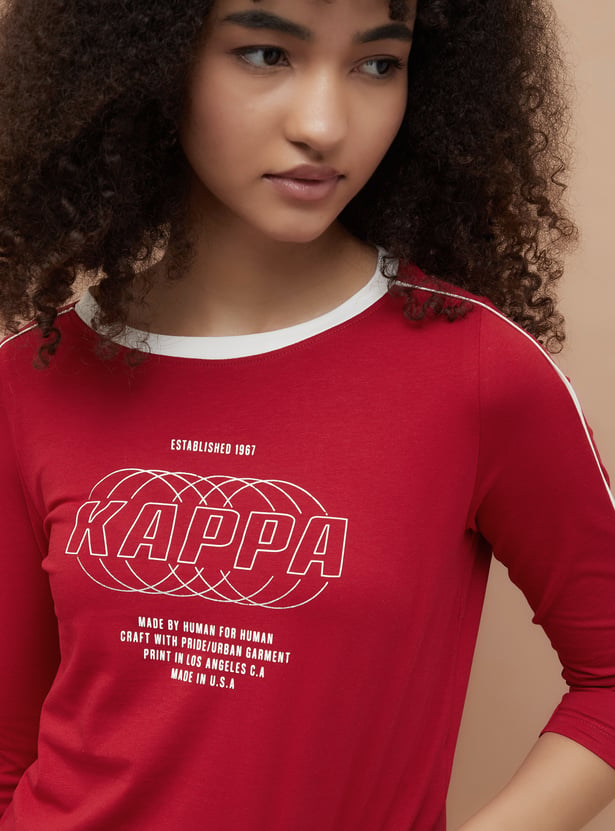 Buy KAPPA Printed Crop T-shirt from Kappa at just INR 899.0
