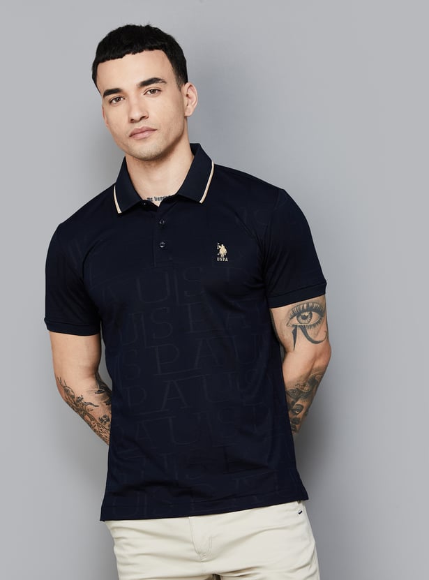 Buy US POLO ASSN Brand Print Polo T-shirt from US Polo Assn at just INR ...