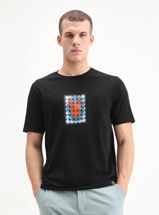 Buy RARE RABBIT Logo Print T-shirt from Rare Rabbit at just INR 1799.0