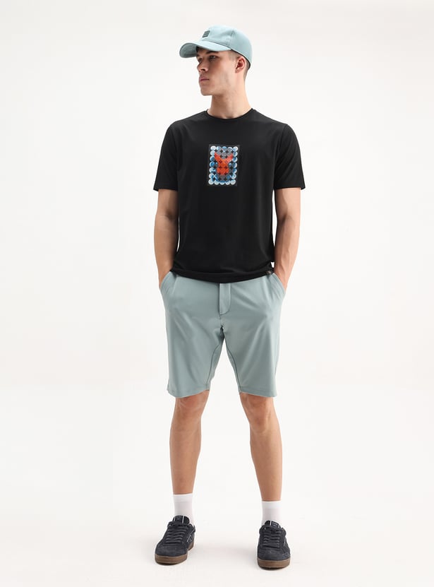 Buy RARE RABBIT Logo Print T-shirt from Rare Rabbit at just INR 1799.0