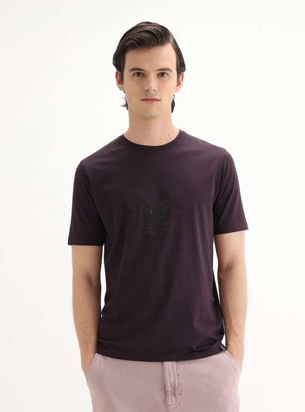 Buy RARE RABBIT Logo Print T-shirt from Rare Rabbit at just INR 2299.0