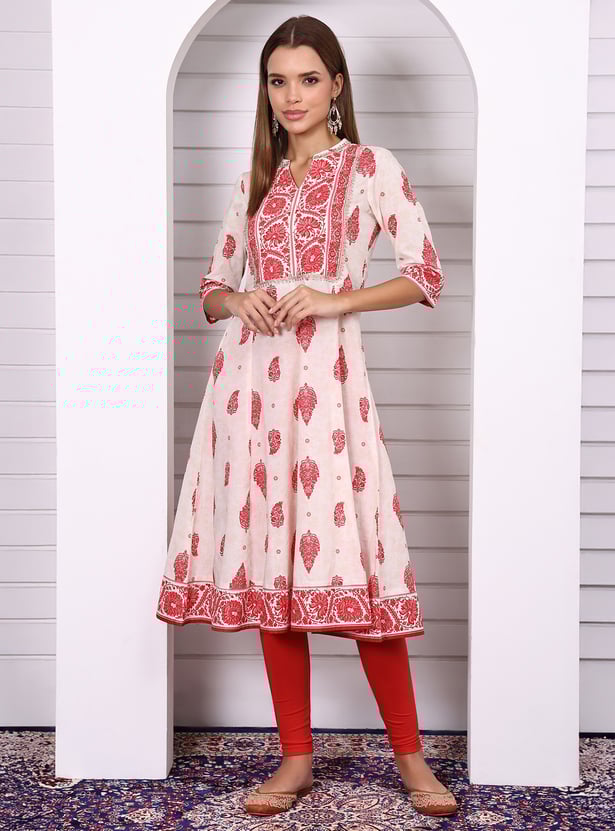 Buy AURELIA Printed A-line Kurta from Aurelia at just INR 1799.0
