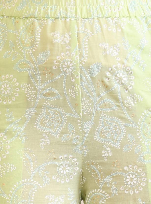 Buy AURELIA Ethnic Motif Straight Kurti Set from Aurelia at just INR 4299.0