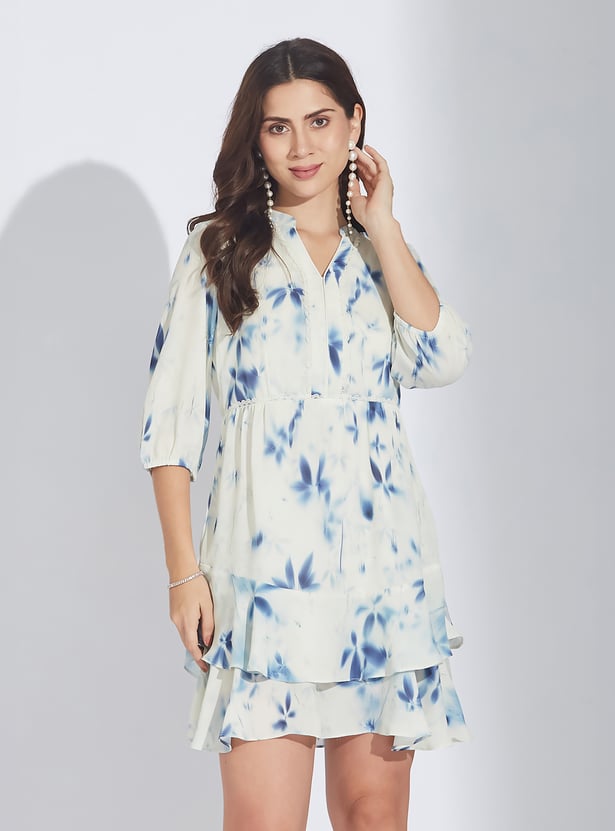 Buy LATIN QUARTERS Floral Print Tiered A-line Dress from Latin Quarters ...