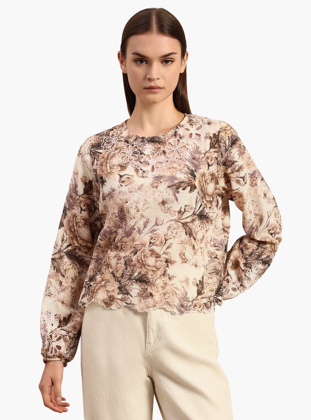 Buy VERO MODA Floral Print Top from Vero Moda at just INR 3999.0