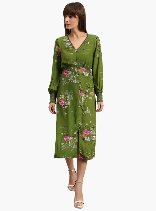 Buy VERO MODA Floral Print Midi Dress from Vero Moda at just INR 4499.0